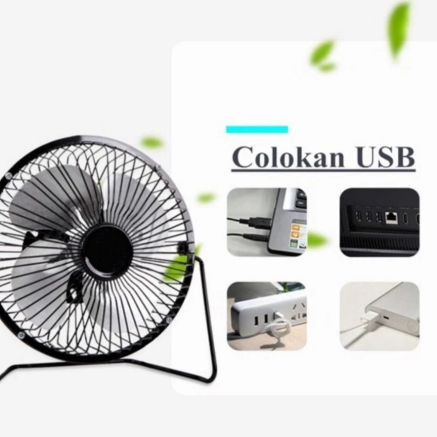 Jual Kipas Angin Usb Besi Portable Mini Fan - kipas portable usb ...