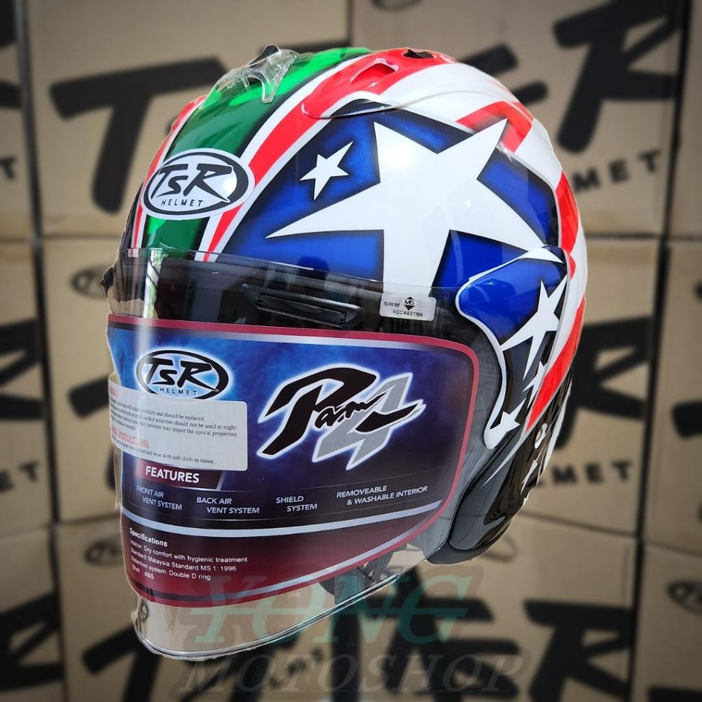 Jual Helm TSR Ram 4 Nicky Hayden GP Original Half Face TSR Helmet Ram4 ...