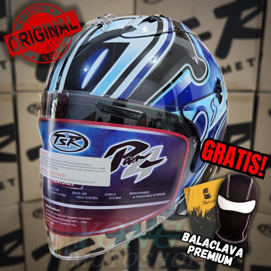 Jual Helm TSR Ram 4 Silver Nakano Shuriken Original Half Face TSR ...