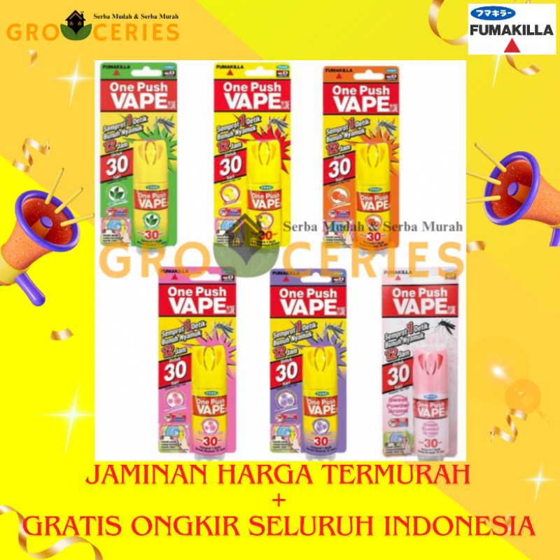 Jual One Push Vape 30 Hari Fumakilla All Varian (growceriesindonesia ...