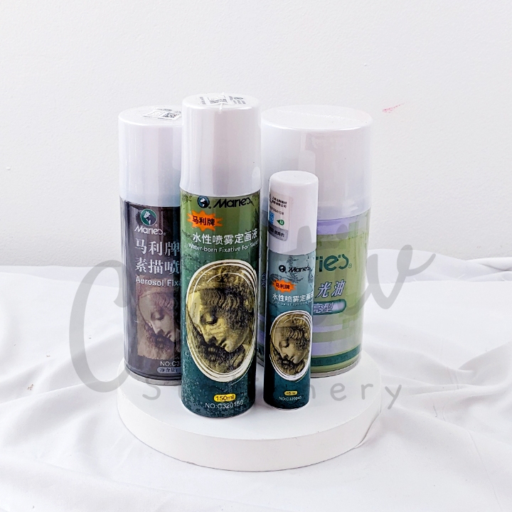 Jual MARIES Spray Varnish Aerosol Fixative Darmar Spray Water-Based ...
