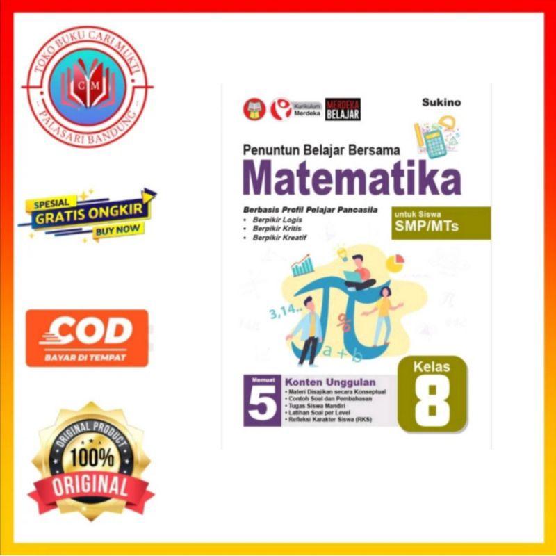Jual Yrama Widya Buku Penuntun Belajar Bersama Matematika Untuk SMP/MTS Kelas 8 Kurikulum ...