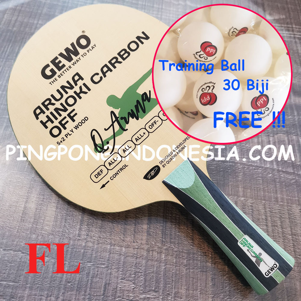 Jual GEWO Aruna Hinoki Carbon OFF - Kayu Pingpong Blade Tenis Meja Bet Bat Offensive Offensive+ ...