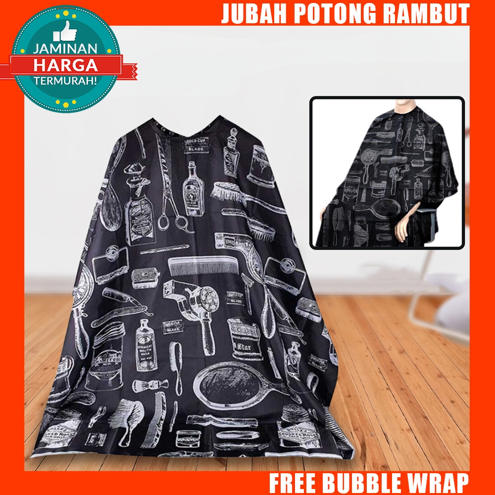 Jual Jubah Apron Pangkas Rambut Salon Waterproof Anti Panas Gerah ...