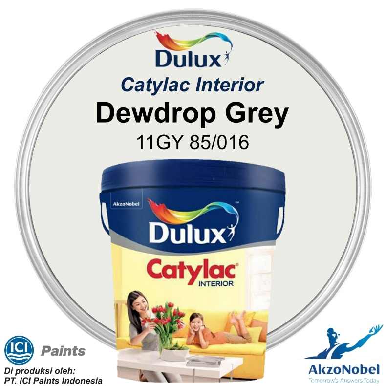 Jual CAT DULUX CATYLAC INTERIOR 5 KG - DEWDROP GREY 11GY 85/016 ...
