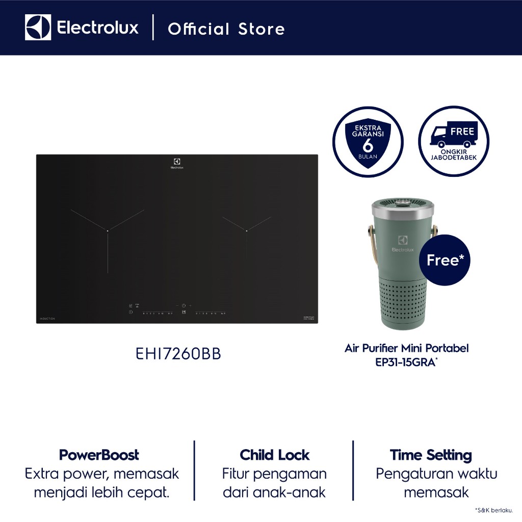 Jual Electrolux Kompor Tanam Induksi 70cm EHI7260BB / EHI 7260BB ...