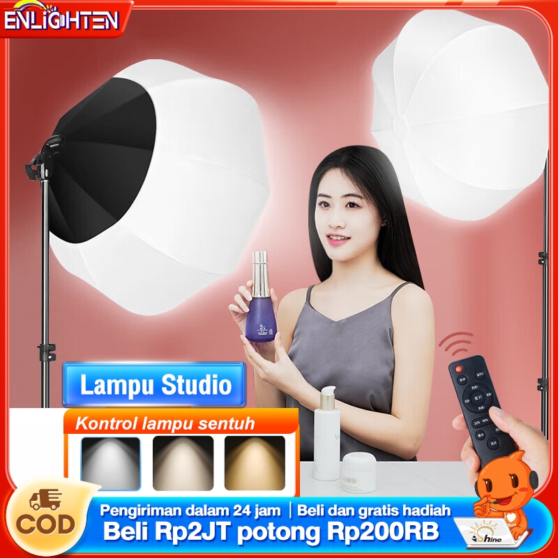 Jual Lampu Studio Lighting Softbox Kit Light Lamp Bulb Mentol Terang ...