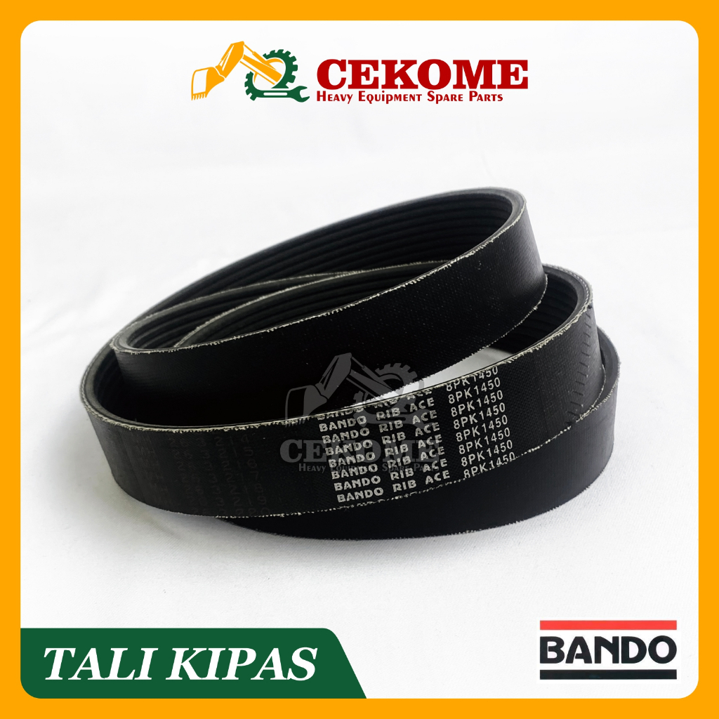 Jual Van Belt Excavator PC200 BANDO RIB 8PK 1450 Tali Kipas Fan Belt V-Belt Fanbel | Shopee ...