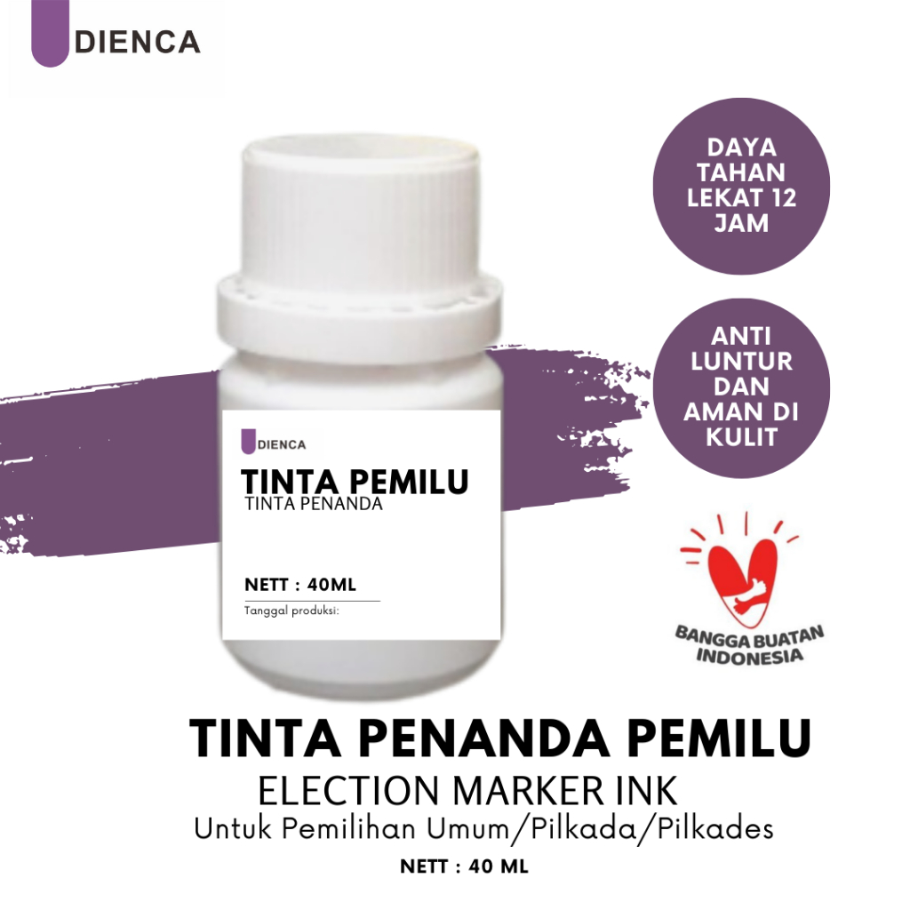 Jual Dienca Tinta Pemilu/ Tinta Penanda/ Tinta Sidik Jari - 40ml ...