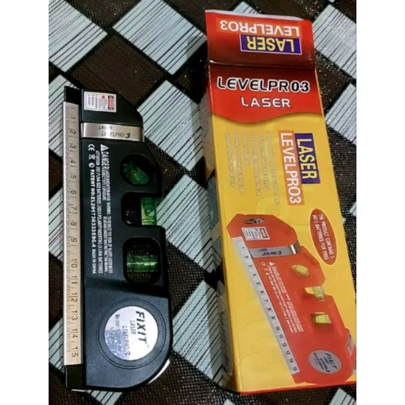 Jual WATERPASS FIXIT LEVEL PRO 3 WATER PASS METERAN LASER UP TO 250 Cm ...