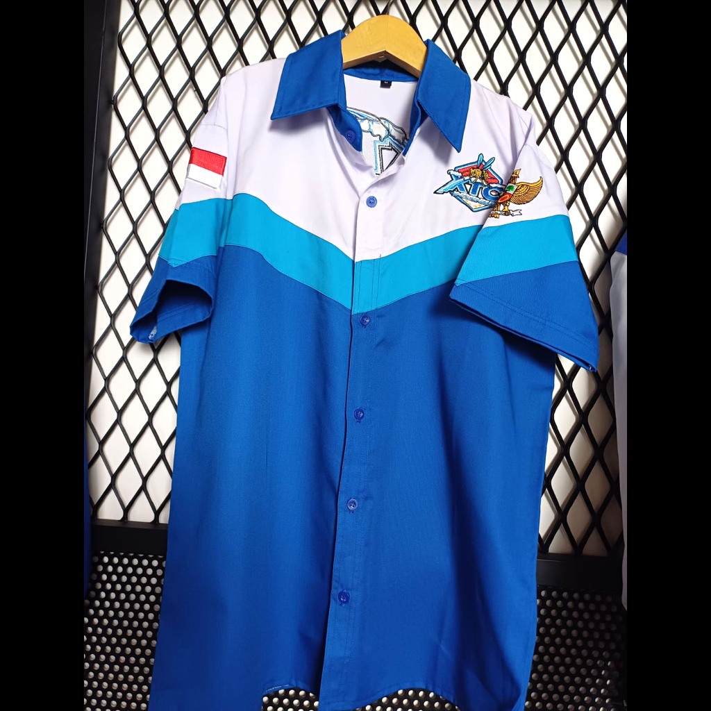 Jual Kemeja Polet PBB Putih Biru Biru XTC INDONESIA Berlabel | Shopee ...
