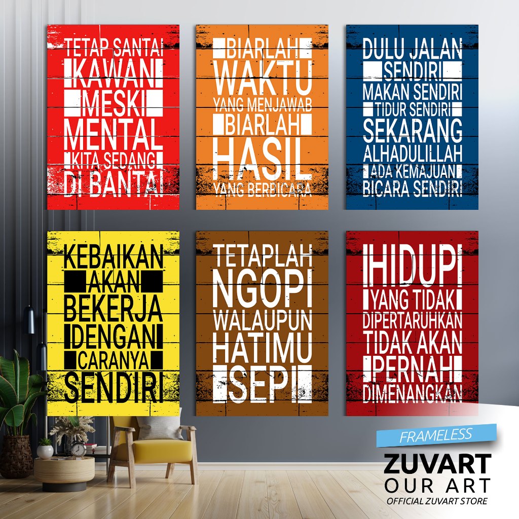 Jual POSTER MOTIVASI - HIASAN DINDING KATA-KATA MOTIVASI - WALL DECOR ...