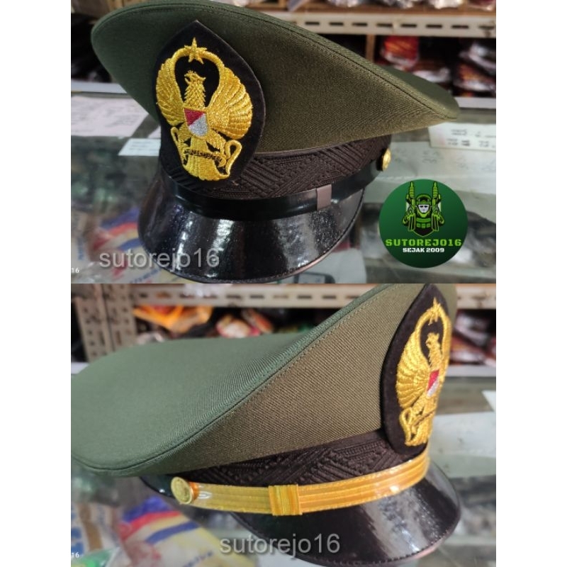 Jual topi pet pdu tni ad / topi upacara tni ad / topi pdu | Shopee ...
