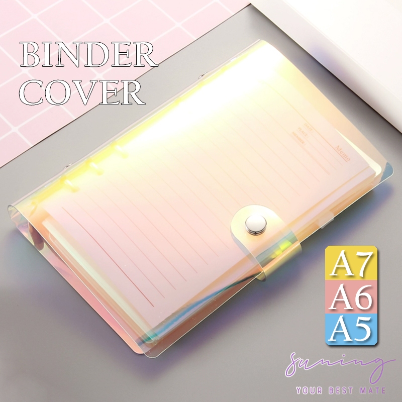 Jual A6 /A5 Clear Soft PVC Notebook Binder Cover Planner 6-Ring Loose ...