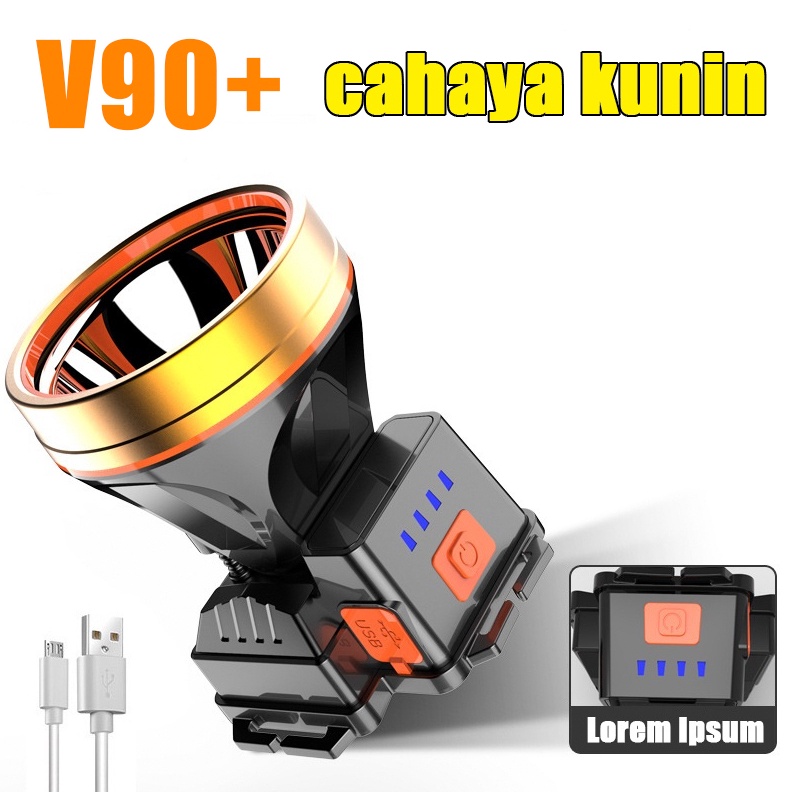 Jual Original LED Senter Super Terang/Terang Anti Air/USB Rechargeable ...