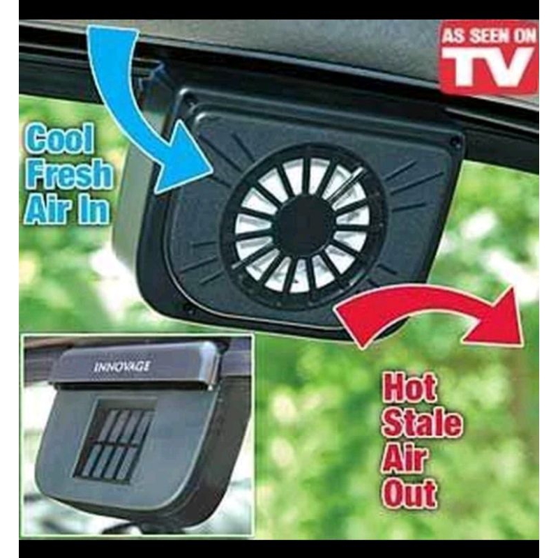 Jual Auto Cool Fan Solar Panel / Kipas Mobil Tenaga Surya / Kipas ...