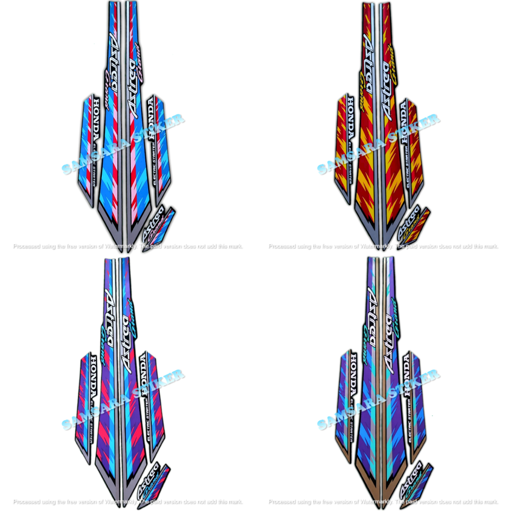 Jual STICKER STRIPING MOTOR HONDA ASTREA GRAND 93 LE STANDAR FULL SET ...