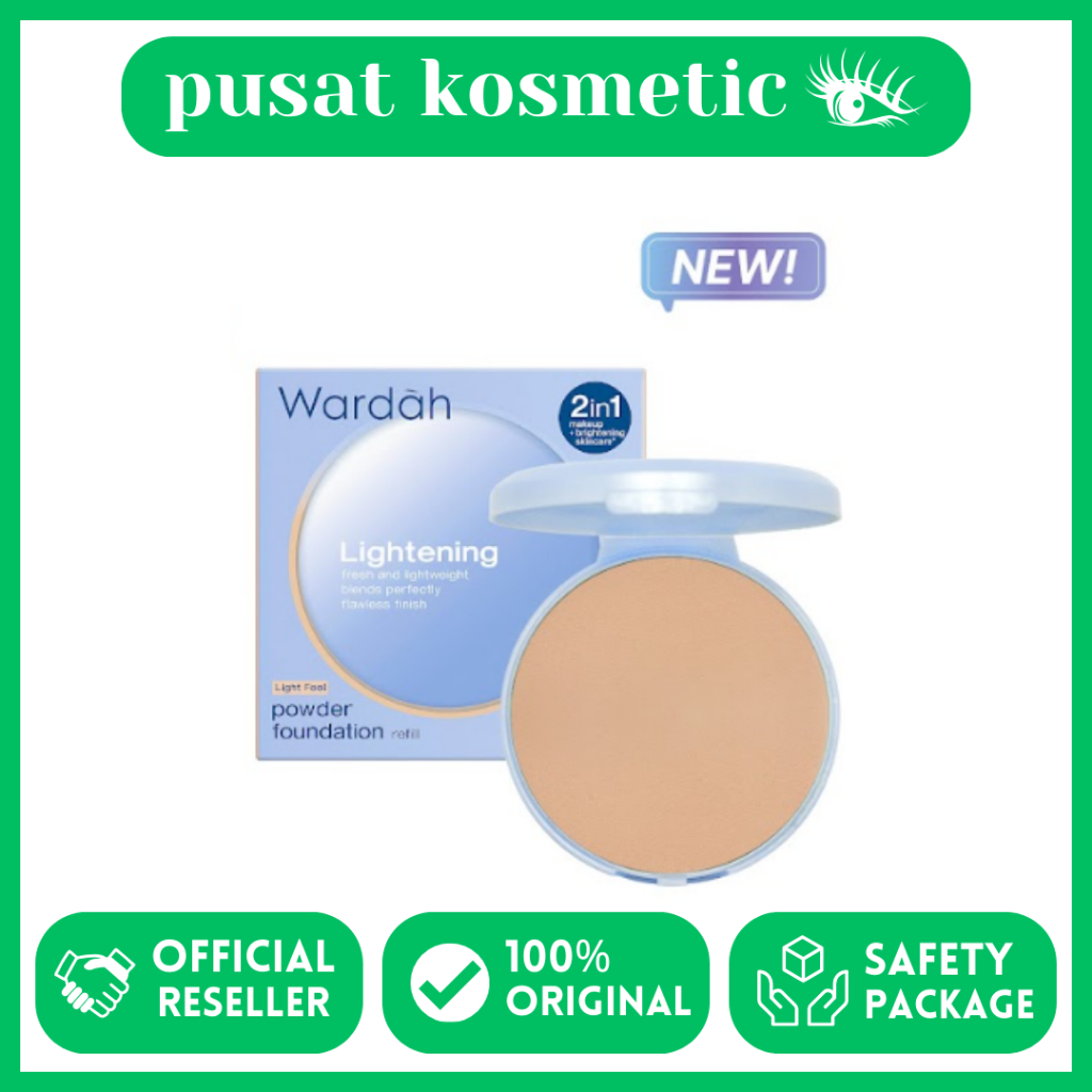 Jual Wardah Refill Lightening Powder Foundation Light Feel 12g| Bedak ...