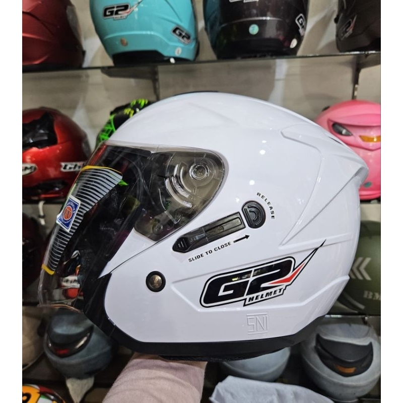 Jual HELM G2 OPTIMAX SOLID DOUBLE VISOR | Shopee Indonesia