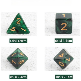Jual 7pcs / Set Dadu Transparan Multi Sisi Untuk RPG DND | Shopee Indonesia