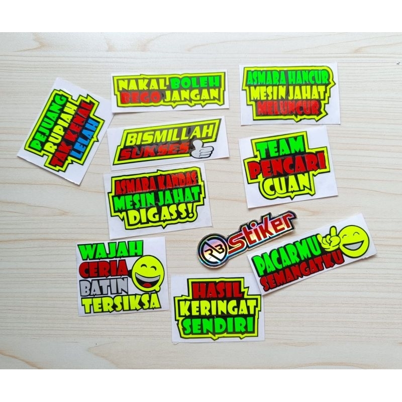 Jual Stiker cutting kata kata lucu sticker motor helm unik | Shopee Indonesia