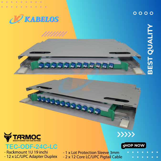 Jual Fiber Optic ODF/OTB 24 Core LC Lengkap Rackmount | ODF 24C LC ...