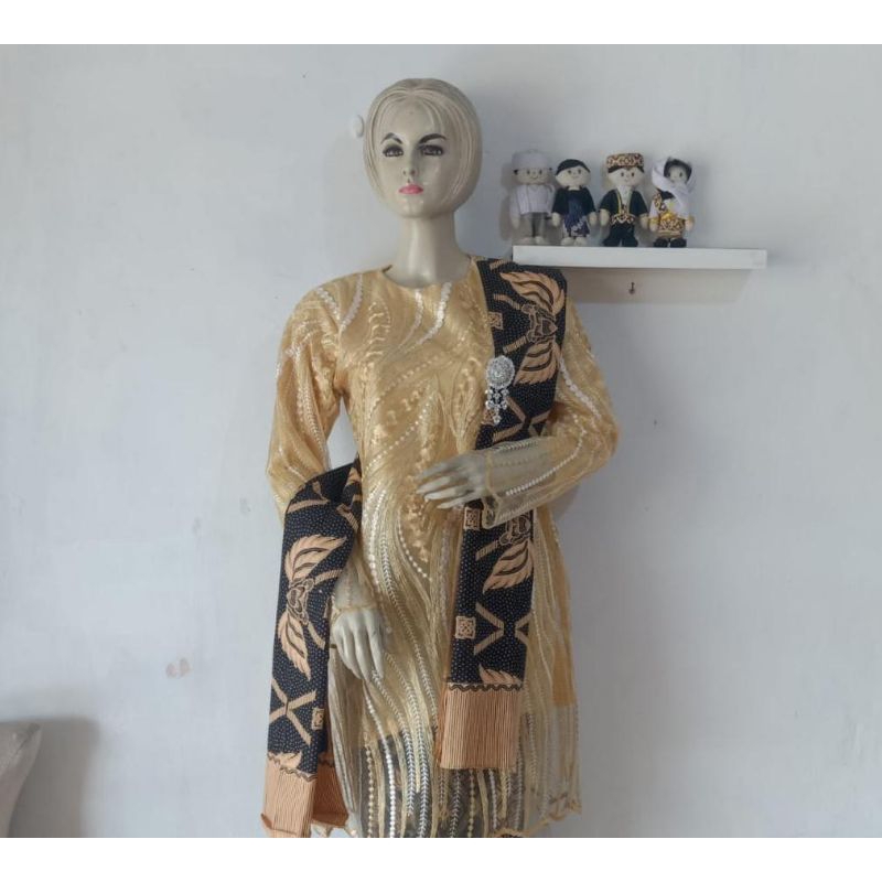 Jual Selendang dan kain Batik Baduy Banten gold dan biru hitam | Shopee ...