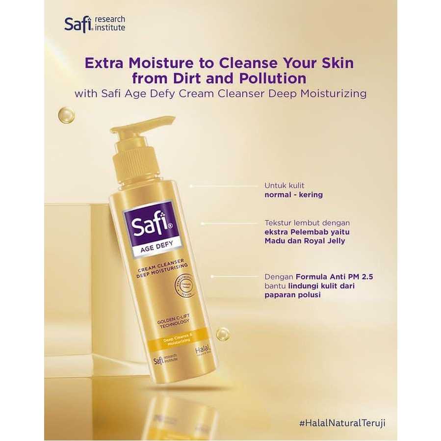 Jual SAFI AGE DEFY Cream Cleanser Deep Moisturising 150ml / SABUN WAJAH ...