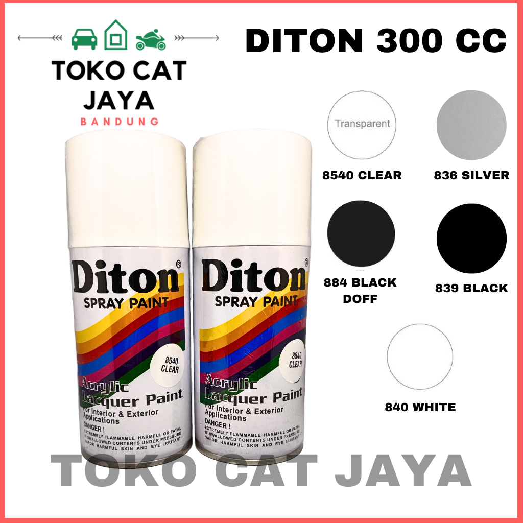 Jual PILOX Pylox DITON Cat Semprot 300cc/300ml Hitam Putih Silver Clear | Shopee Indonesia