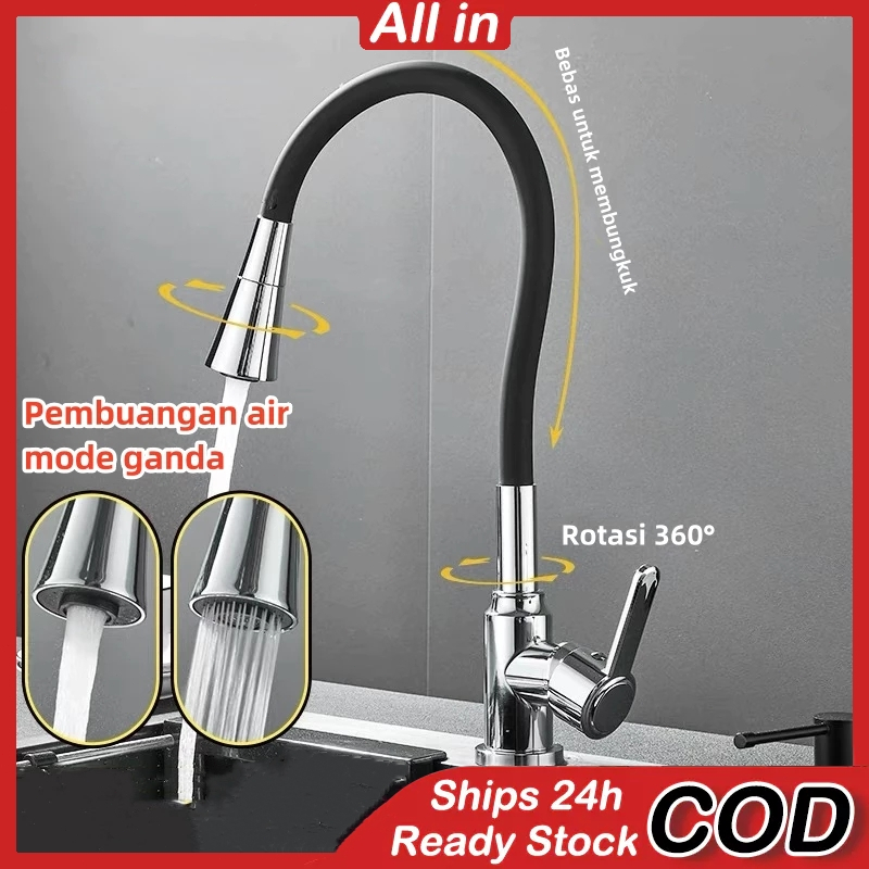 Jual Kran Angsa Stainless SUS 304 2 Mode/Kran Angsa Tembok Fleksibel ...