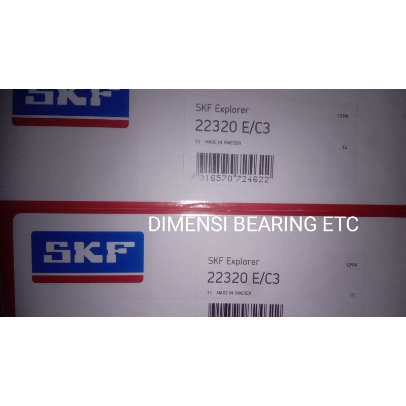 Jual SPHERICAL ROLLER BEARING 22320 E/C3 SKF | Shopee Indonesia