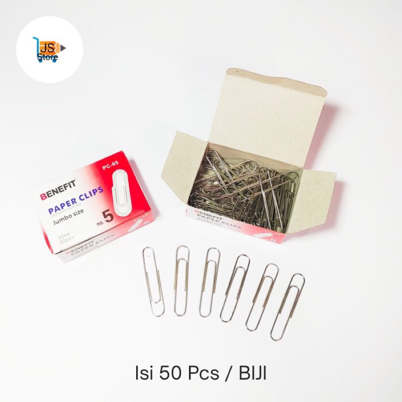 Jual Paper Clip Besar No 5 / Klip Kertas Besar No 5 / Penjepit Kertas ...