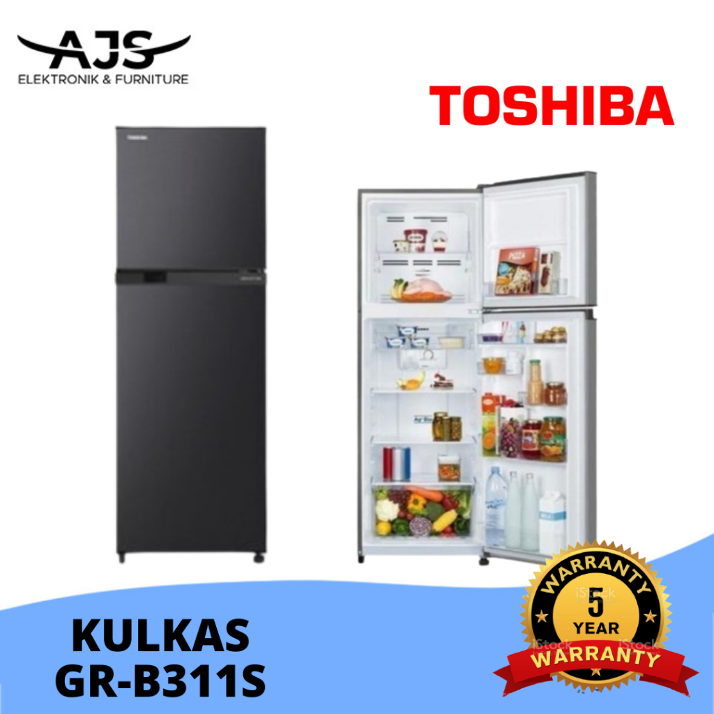 Jual kulkas TOSHIBA 2 Pintu Gr-B311S Inverter | Shopee Indonesia