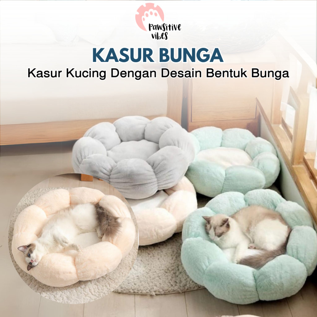 Jual Kasur Kucing Bunga - Kasur Anjing Bunga - Tempat Tidur Kucing ...