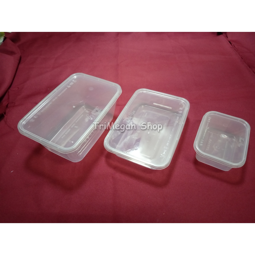 Jual Thinwall plastik kotak rectangle 200 500 1000 ml | Shopee Indonesia