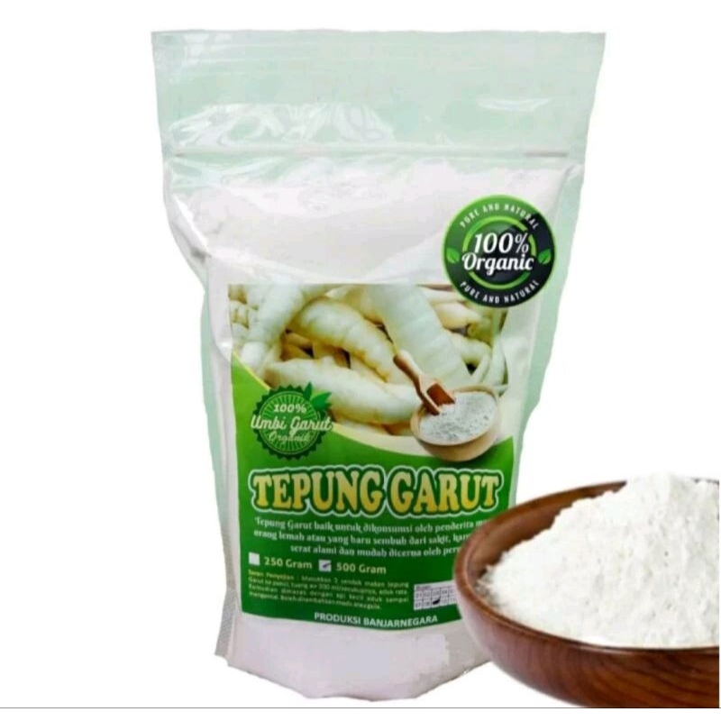 Jual Tepung Pati Garut Irut Asam Lambung 500 gram | Shopee Indonesia