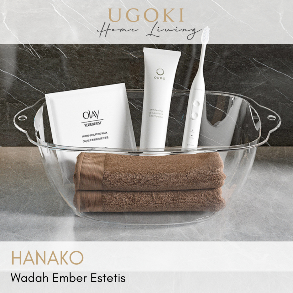 Jual |UGOKI| HANAKO Wadah Air Cuci Buah Serbaguna Ember Cuci Transparan ...