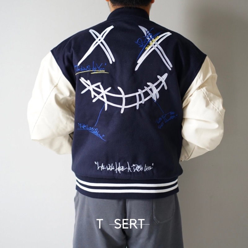 Jual RIC Ricky Is Clown Varsity Jacket Classic Navy Original ( 100% ...