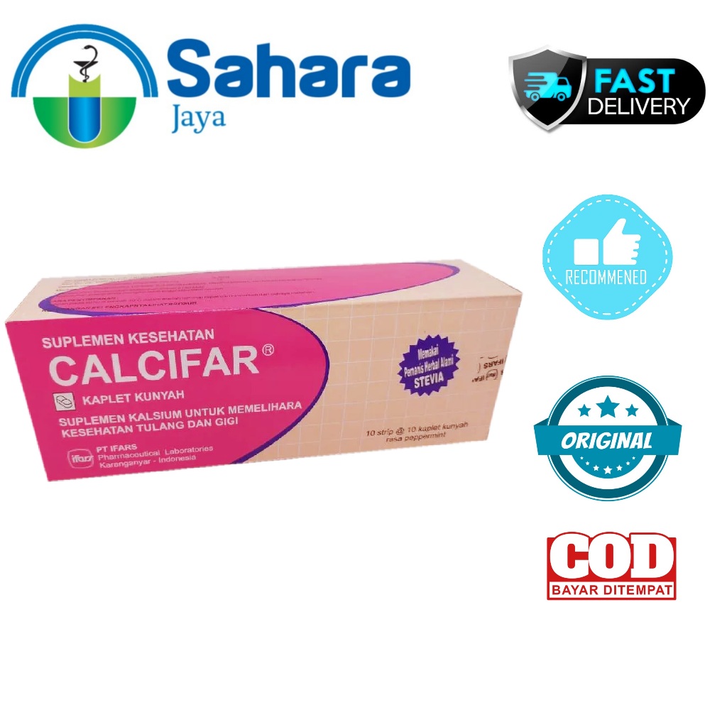 Jual [SJ] Calcifar Box 100 Tablet / CALCIFAR TABLET PER BOX | Shopee ...
