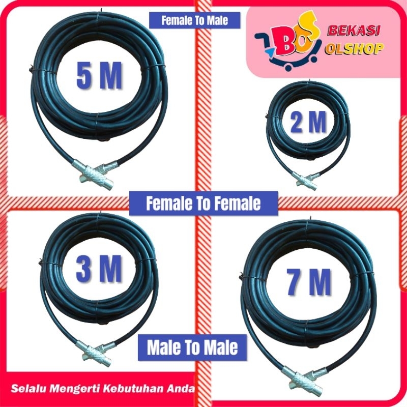 Jual KABEL ANTENA LOOP OUT 2M 3M 5M 7M ANTENA TV MALE TO MALE / FEMALE ...