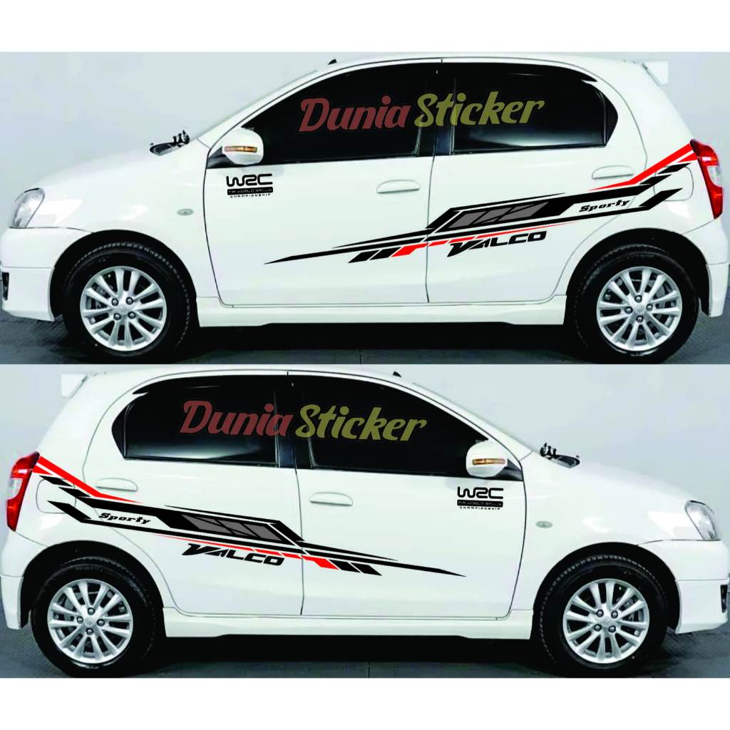 Jual Stiker Cutting Mobil Etios Striping List Bodi Samping Mobil Toyota ...