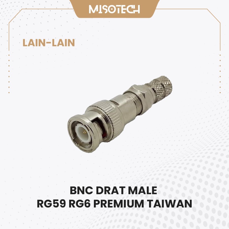 Jual JACK KONEKTOR CCTV - BNC DRAT MALE RG59 RG6 PREMIUM TAIWAN | Shopee Indonesia