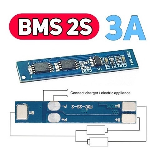 Jual Modul BMS 2S Charger Baterai Lithium 3A Module Battery Charger Li ...