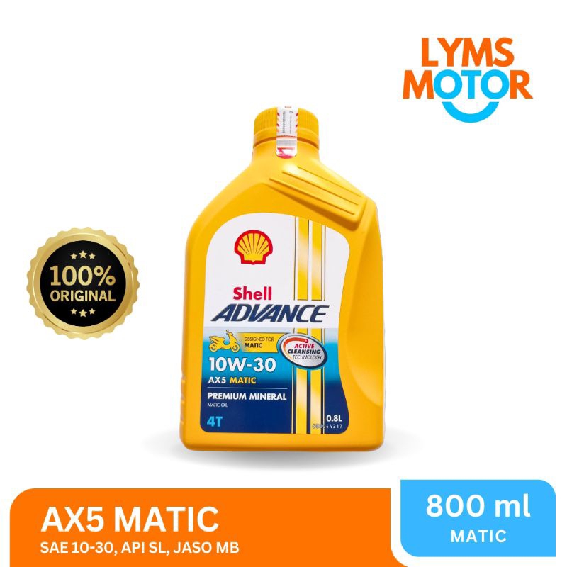 Jual Oli Motor Shell Advance AX5 Matic 10W-30 (800ml) | Shopee Indonesia