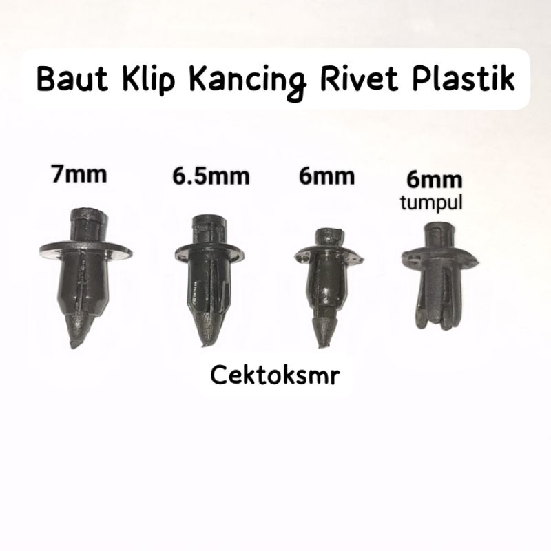 Jual Baut Klip Kancing Rivet Plastik Body Motor Harga Satuan | Shopee ...