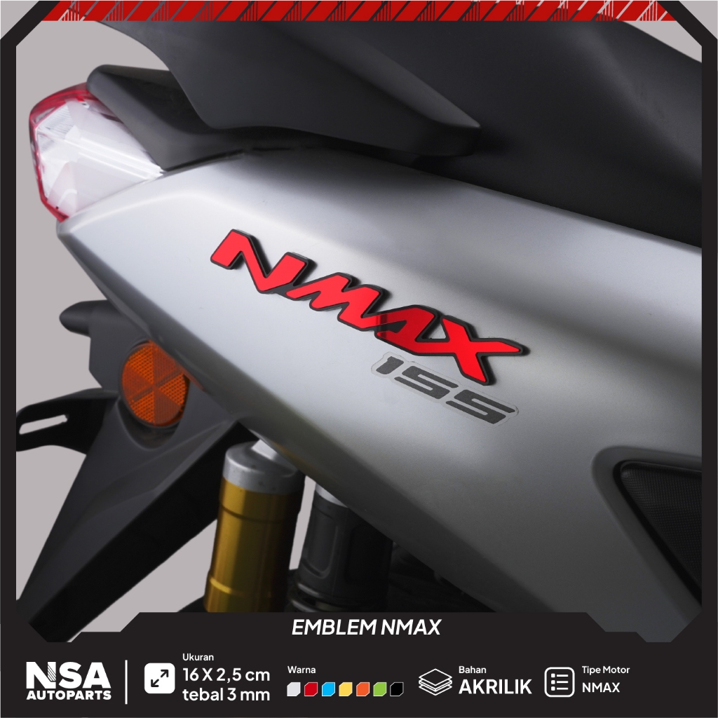 Jual Emblem Motor NMAX NEW OLD 155 Timbul Logo NMAX Timbul 2PCS Emblem ...
