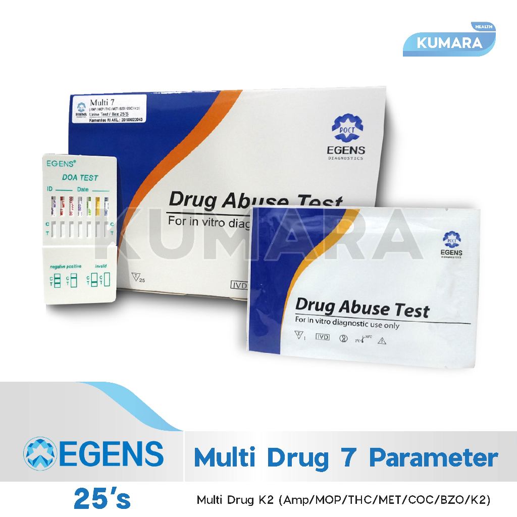 Jual EGENS - Multi Drug Test 7 Parameter K2 | Drug Abuse Test Cassete ...