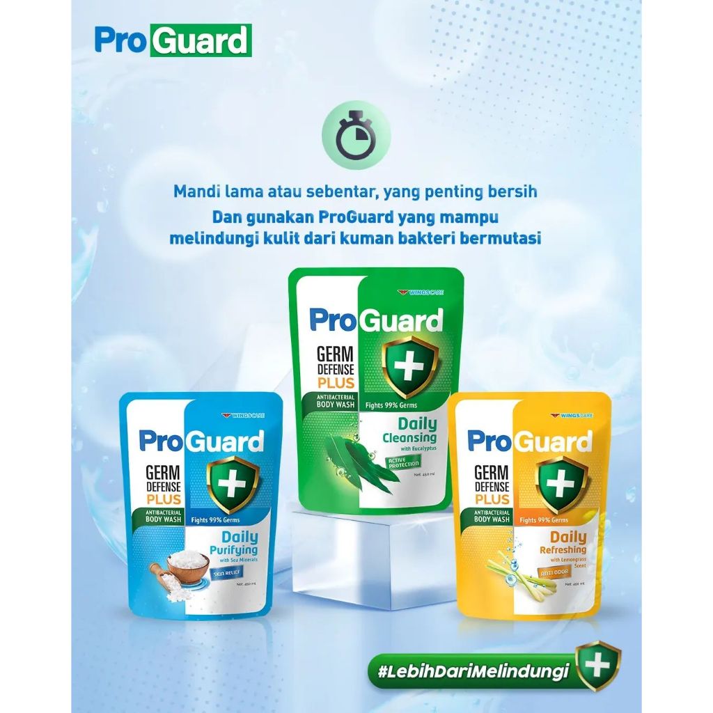 Jual Proguard Sabun Mandi Cair Pouch 410mL/250mL - Bodywash Anti ...