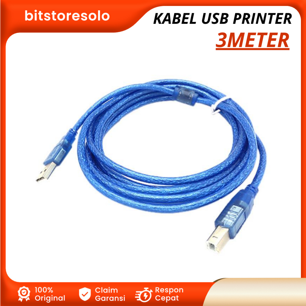 Jual Kabel USB Printer 3 Meter USB Printer Cable 3Meter | Shopee Indonesia
