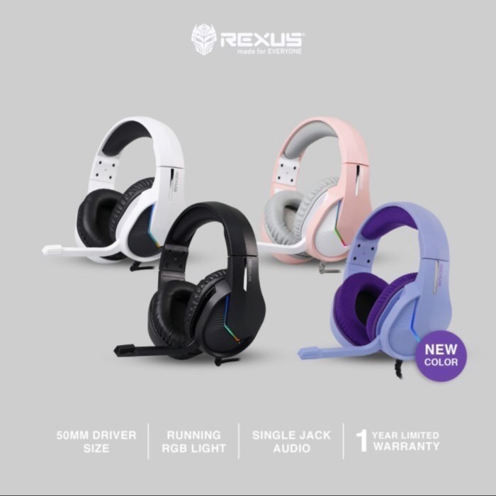 Jual HEADPHONE / HEADSET GAMING REXUS VONIX F80 RGB DUAL JACK GARANSI ...